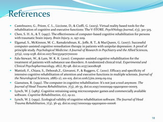 Computerised cognitive rehabilitation | PPTX
