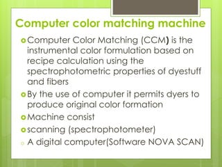 Computerised coloring machine NIFT | PPTX