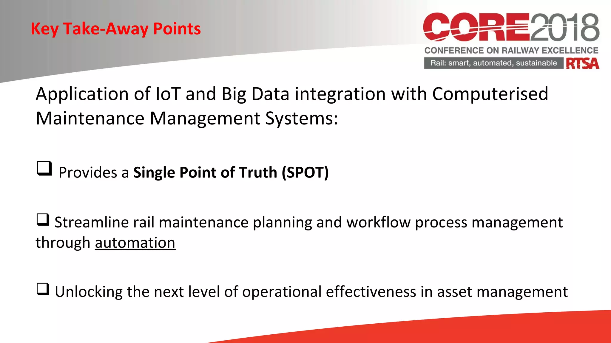 Computerised maintainance management systems for railways using big ...
