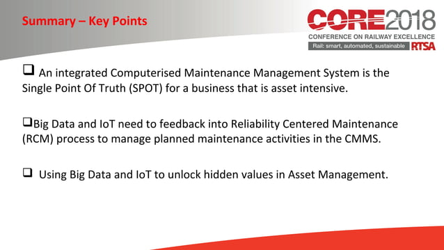 Computerised maintainance management systems for railways using big ...