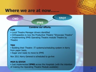 Computerised Theatre Register And Minimum Dataset Presentation - Judy ...