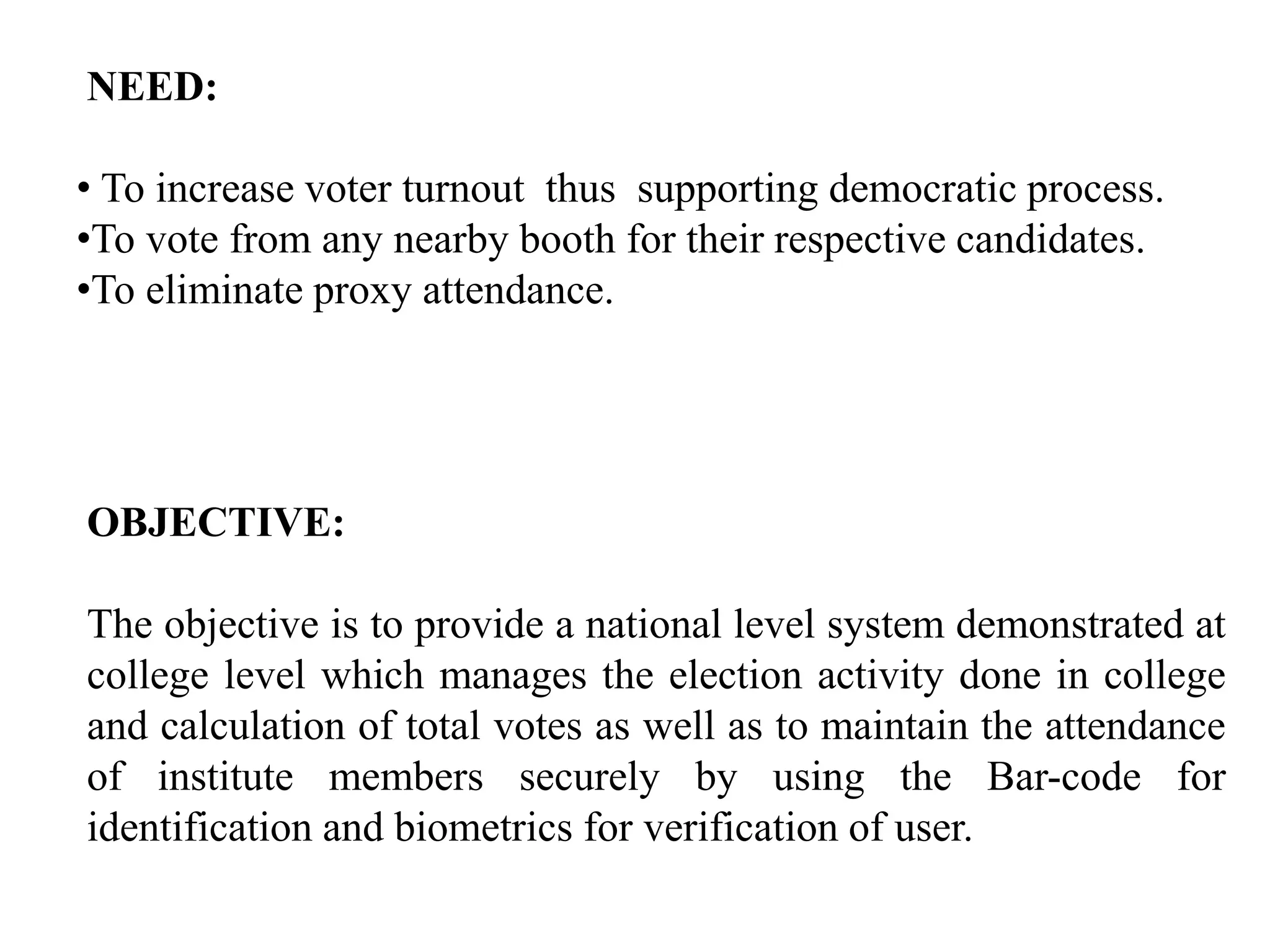 Computerised voting system | PPTX | Operating Systems | Computer Software and Applications