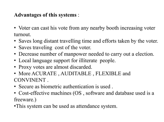 Computerised voting system | PPTX | Operating Systems | Computer Software and Applications