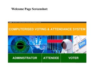 Computerised voting system | PPTX | Operating Systems | Computer Software and Applications