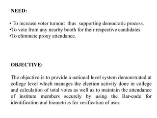 Computerised voting system | PPTX | Operating Systems | Computer Software and Applications