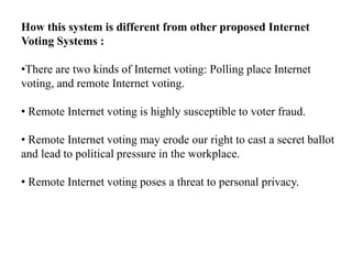 Computerised voting system | PPTX | Operating Systems | Computer Software and Applications