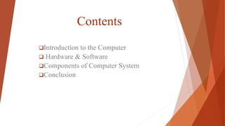 Computer & it's components | PPT