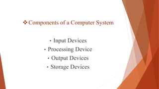 Computer & it's components | PPTX