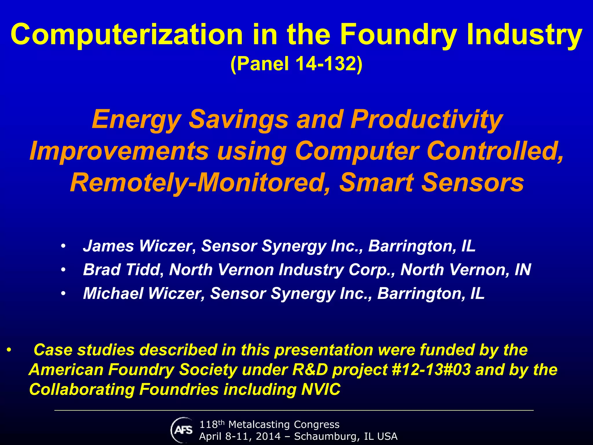 Energy Savings in Foundries | PPTX