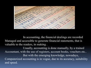 Computerized accounting | PPTX