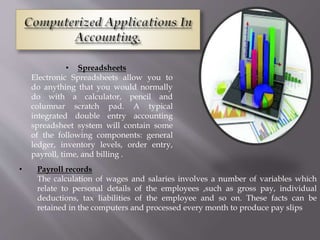 Computerized applications in accounting | PPTX