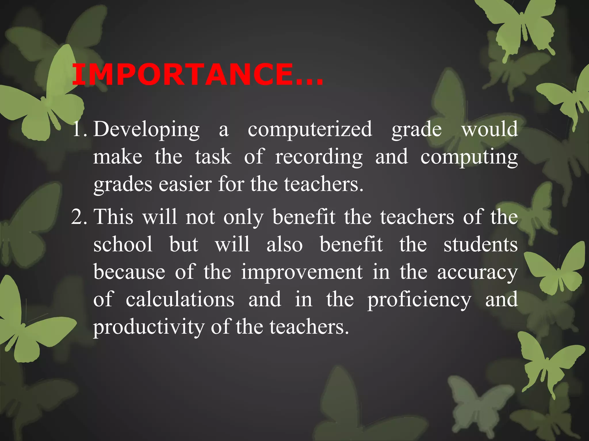 Computerized grade ppt | PPTX