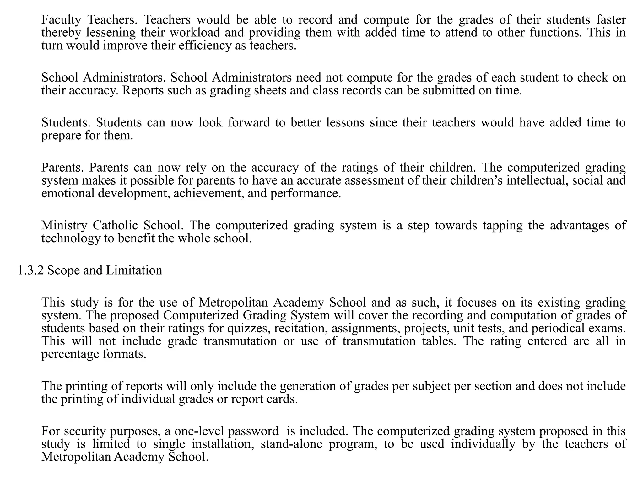 Computerized grading system chapter 1-3 | PPTX