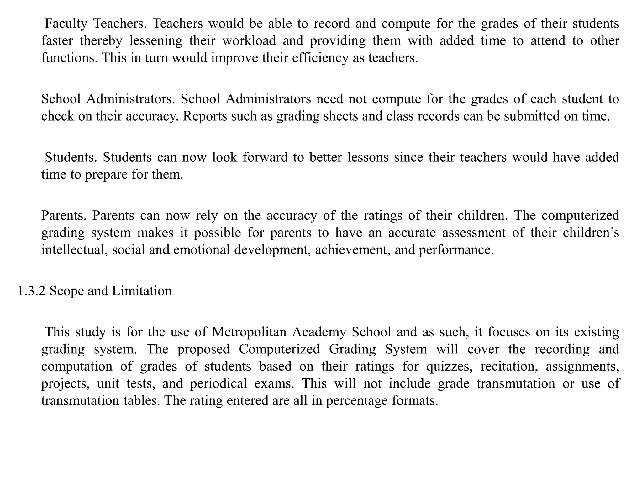 Computerized grading system chapter 1-3 ( summarization ) | PPTX
