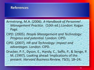 Computerized human resource information system | PPTX