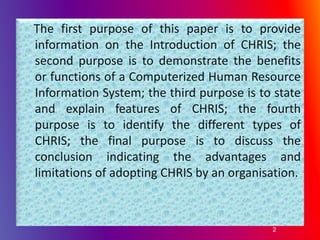 Computerized human resource information system | PPTX