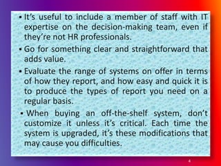 Computerized human resource information system | PPTX