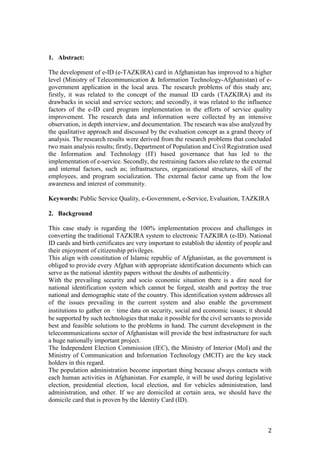 How to Implement Computerized id cards in Afghanistan? | DOCX