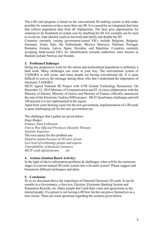 How to Implement Computerized id cards in Afghanistan? | DOCX