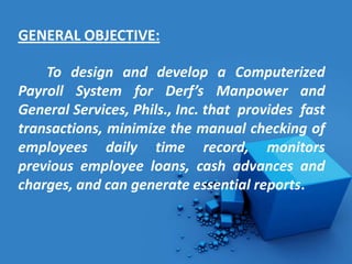 Computerized payroll system | PPTX | Human Resources | Business