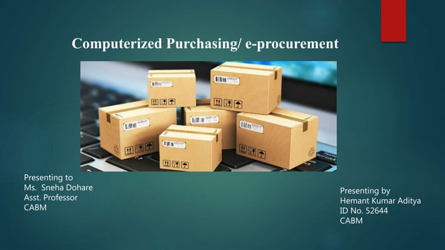 Computerized purchasing | PPTX | Mergers and Acquisitions | Business ...