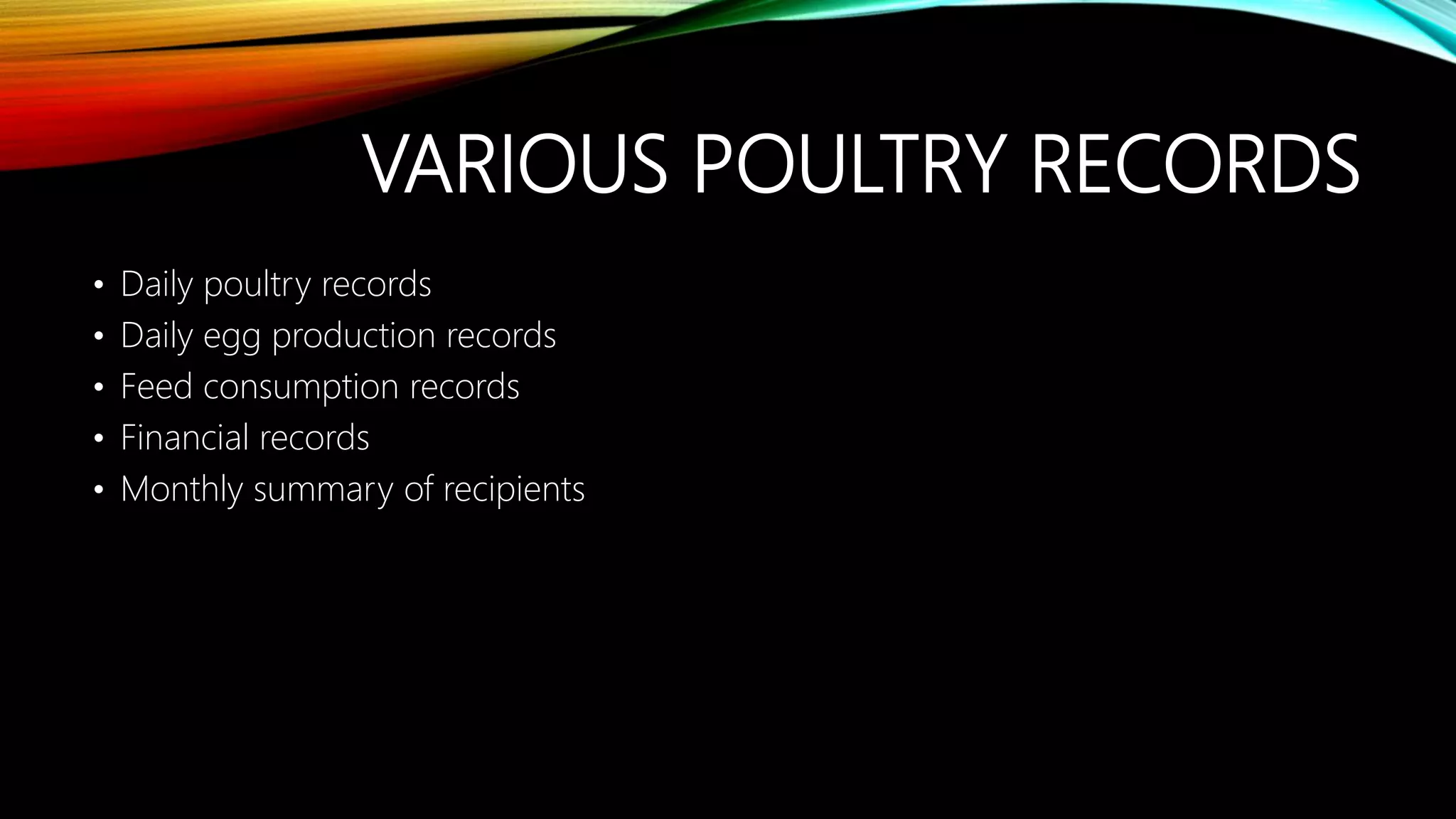 Computerized Poultry Record Keeping | PPSX