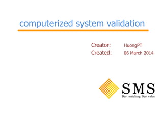 Computerized system validation_final | PDF