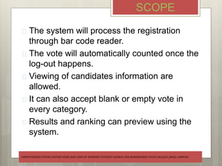 Computerized Voting System | PPT