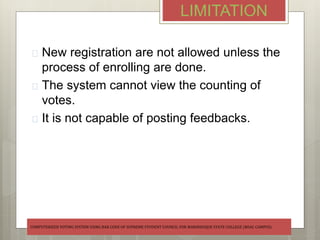 Computerized Voting System | PPT
