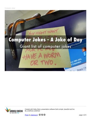 Computer jokes | PDF