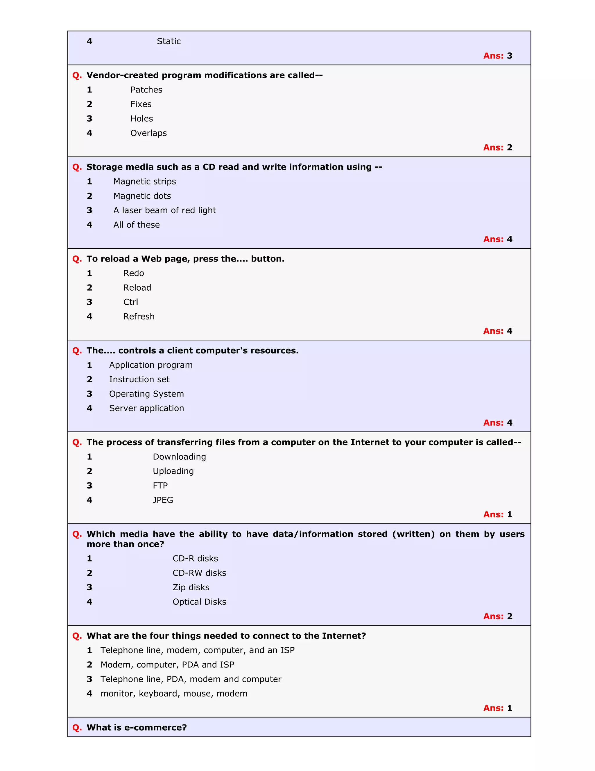 MCQ on Computer and ICT | PDF