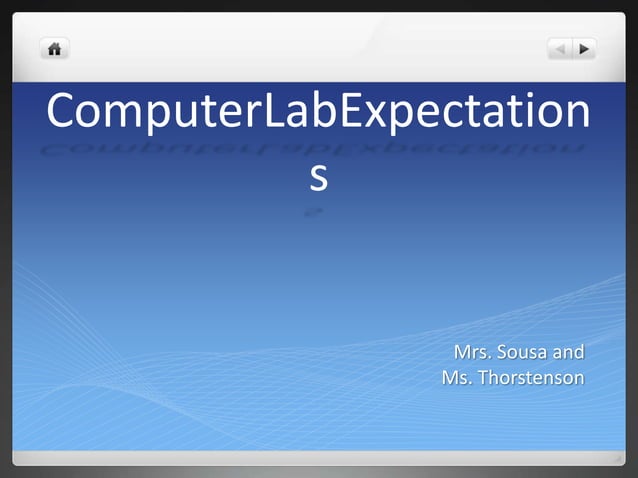 Computer labexpectations | PPTX