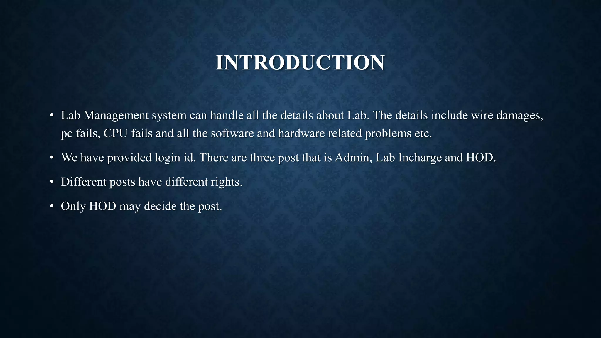 Computer lab management | PPTX
