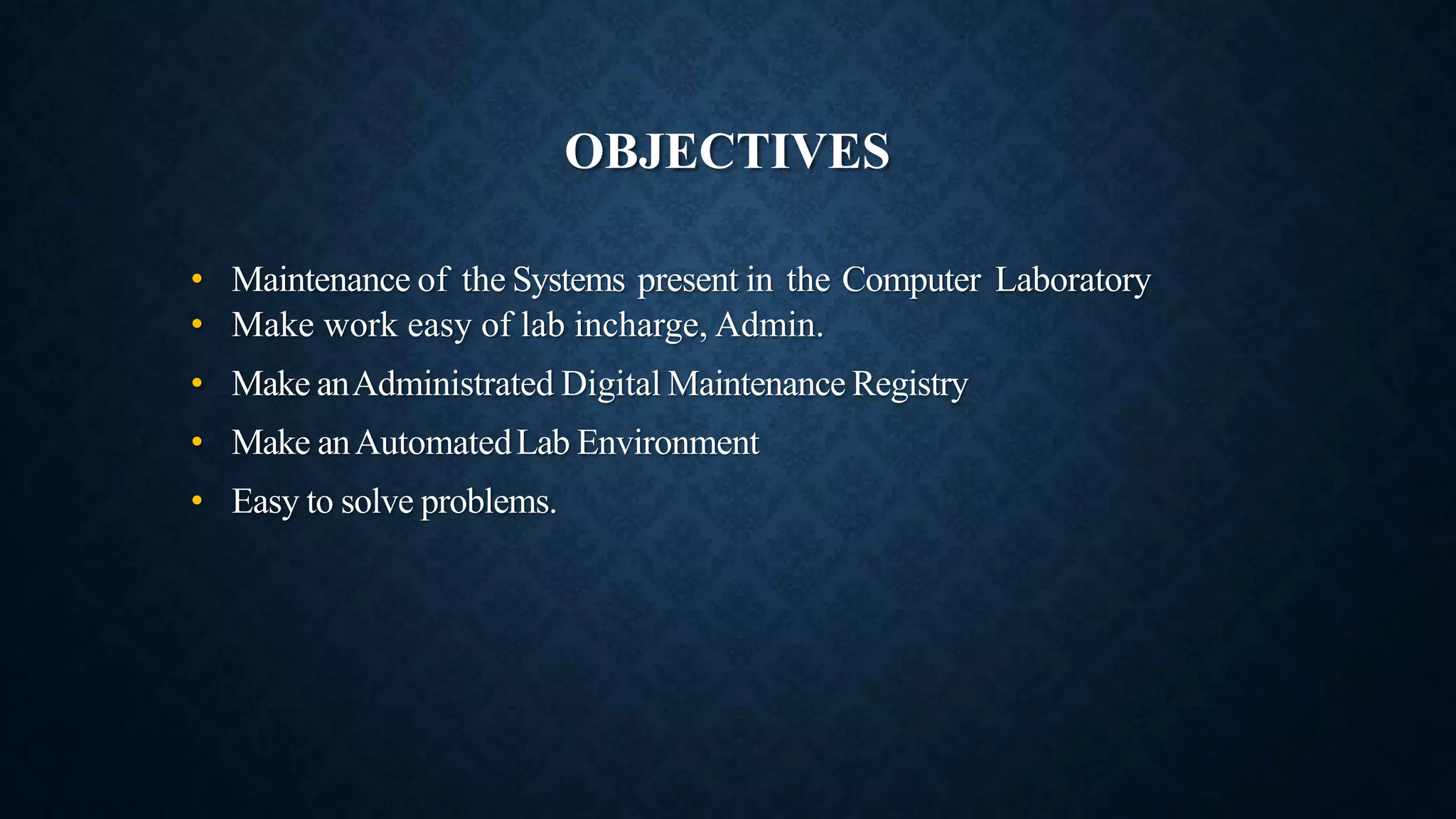 Computer lab management | PPTX