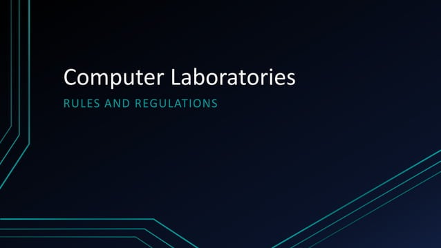 Computer laboratories rules and regulations | PPTX