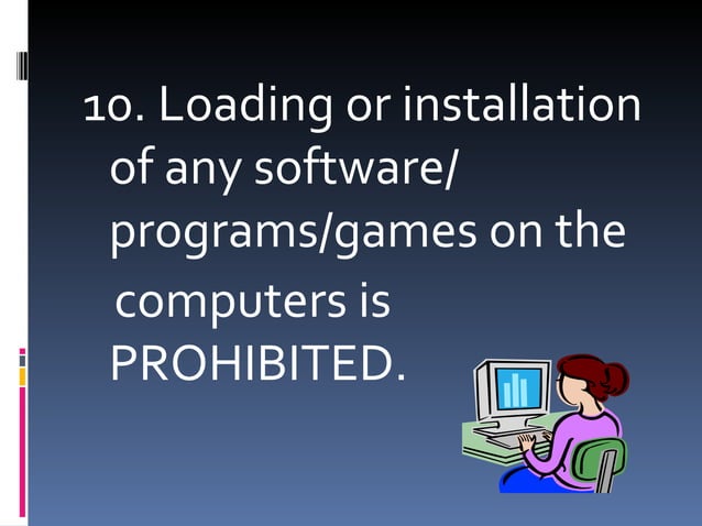 Computer Laboratory Rules | PPT