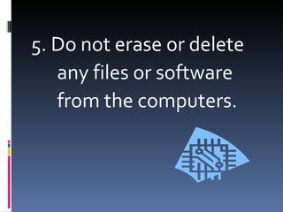 Computer Laboratory Rules | PPT