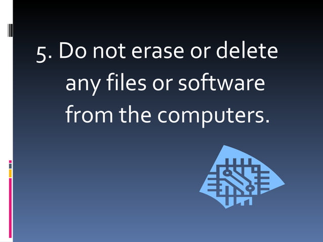 Computer Laboratory Rules | PPT