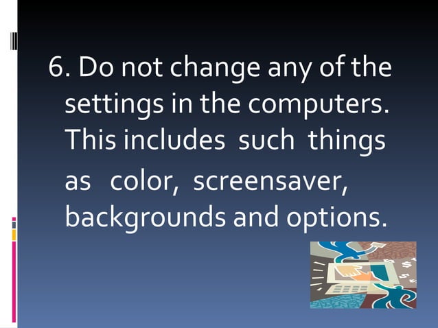 Computer Laboratory Rules | PPT | Computer Peripherals | Computing