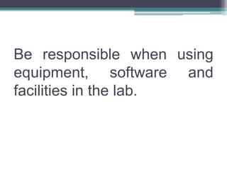Computer Laboratory Rules and Regulation | PPTX