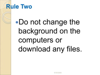 Computer Lab Rules | PPT