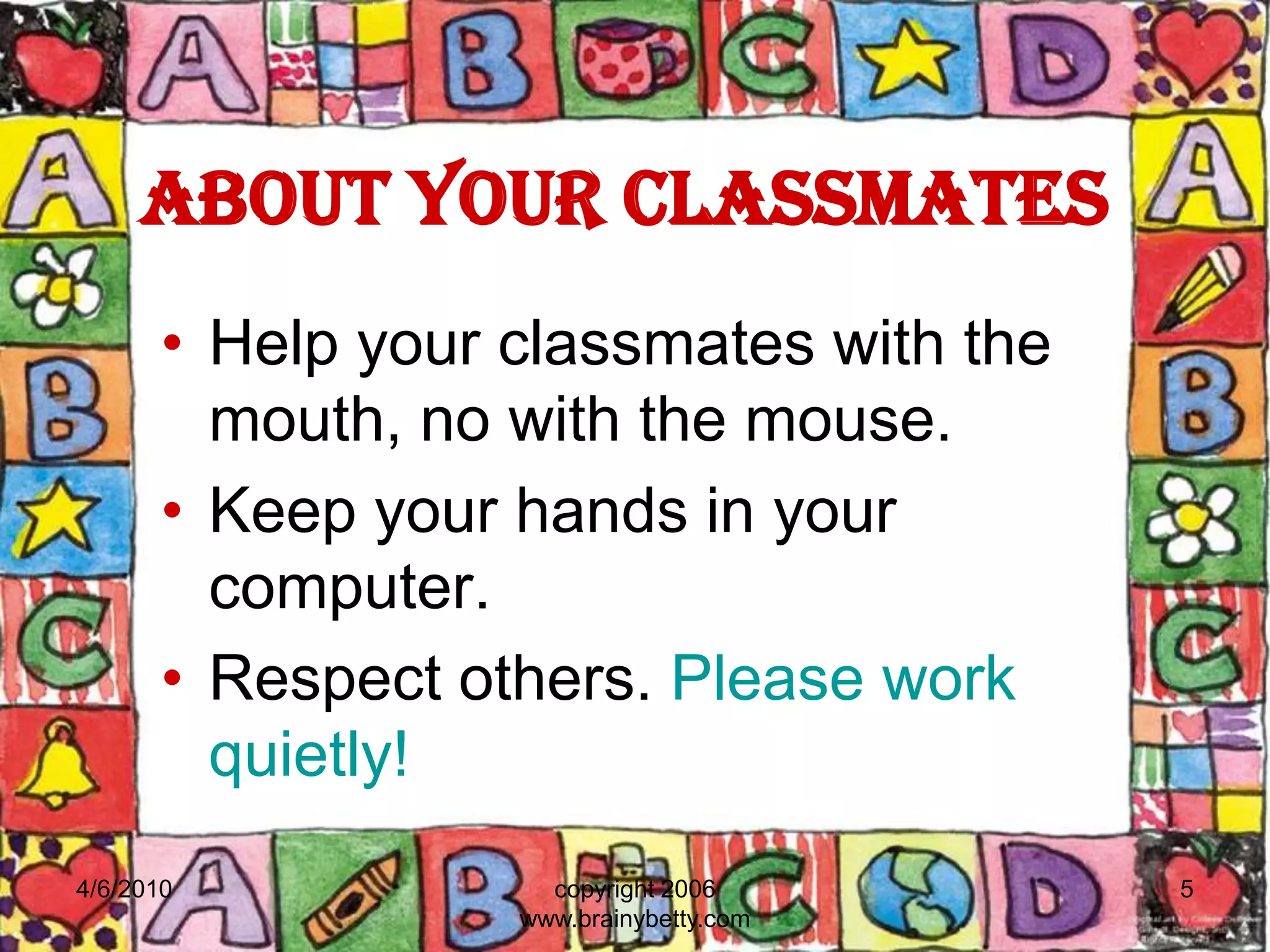 Computer Lab Rules | PPSX