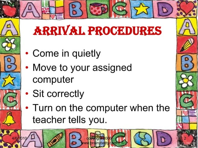 Computer Lab Rules | PPSX | Computer Peripherals | Computing