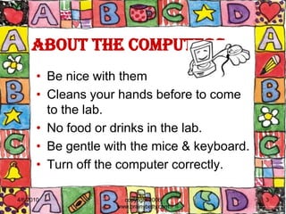 Computer Lab Rules | PPSX