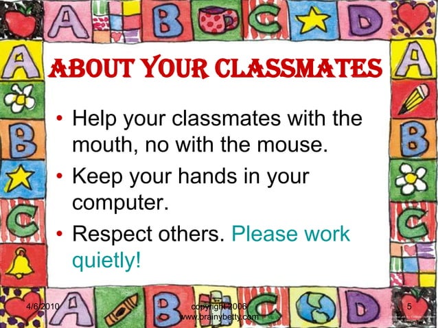 Computer Lab Rules | PPSX