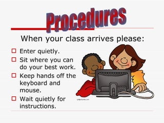 Computer labrules | PPT | Desktops | Computing