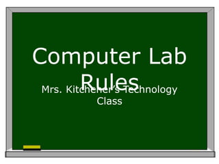 Computer lab rules | PPTX