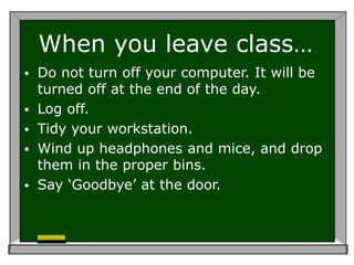 Computer lab rules | PPTX