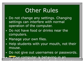 Computer lab rules | PPTX