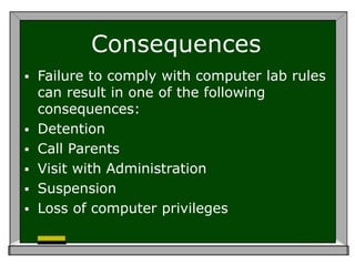 Computer lab rules | PPTX